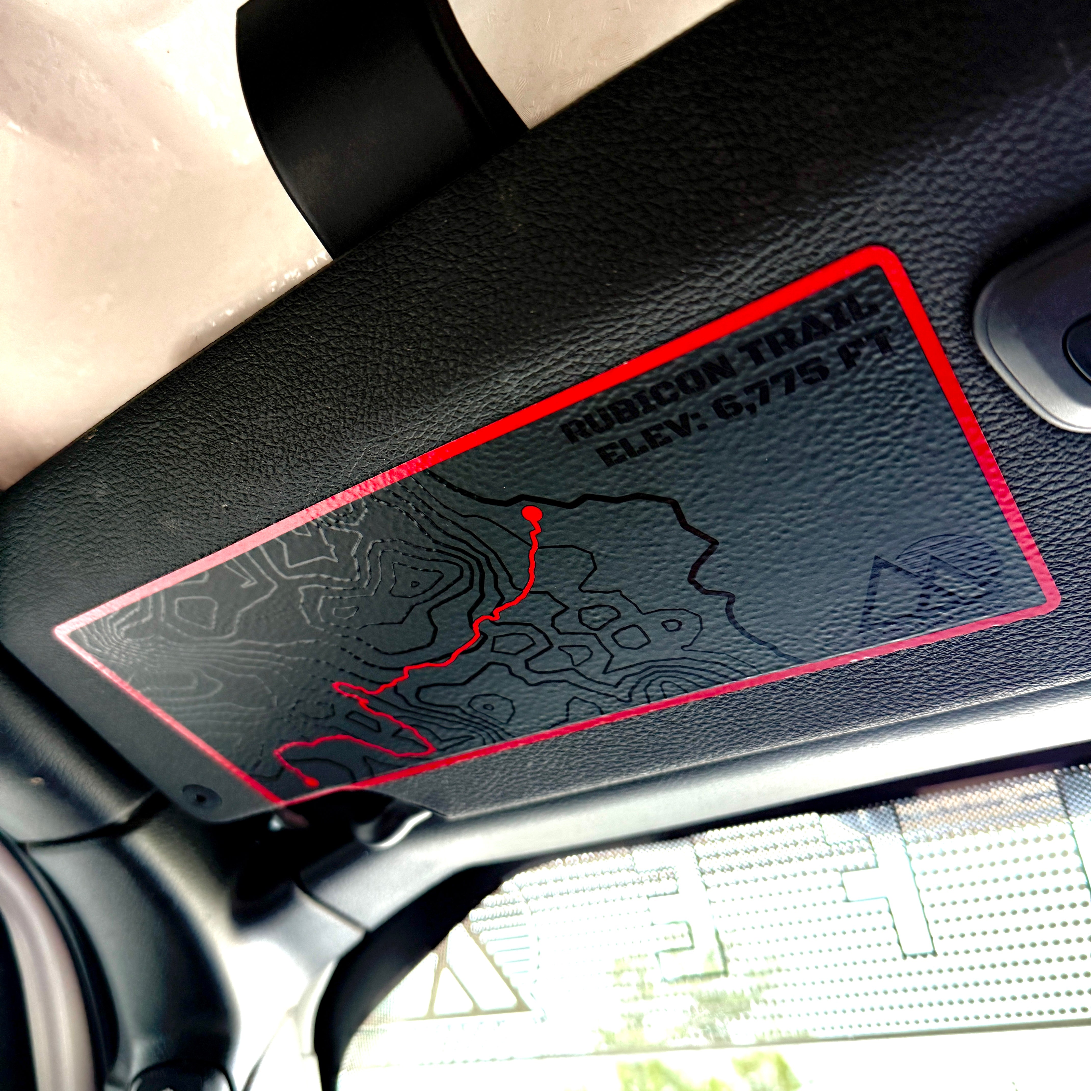 Sun Visor Decal Set – Covers OEM Warning Labels | Driver + Passenger P